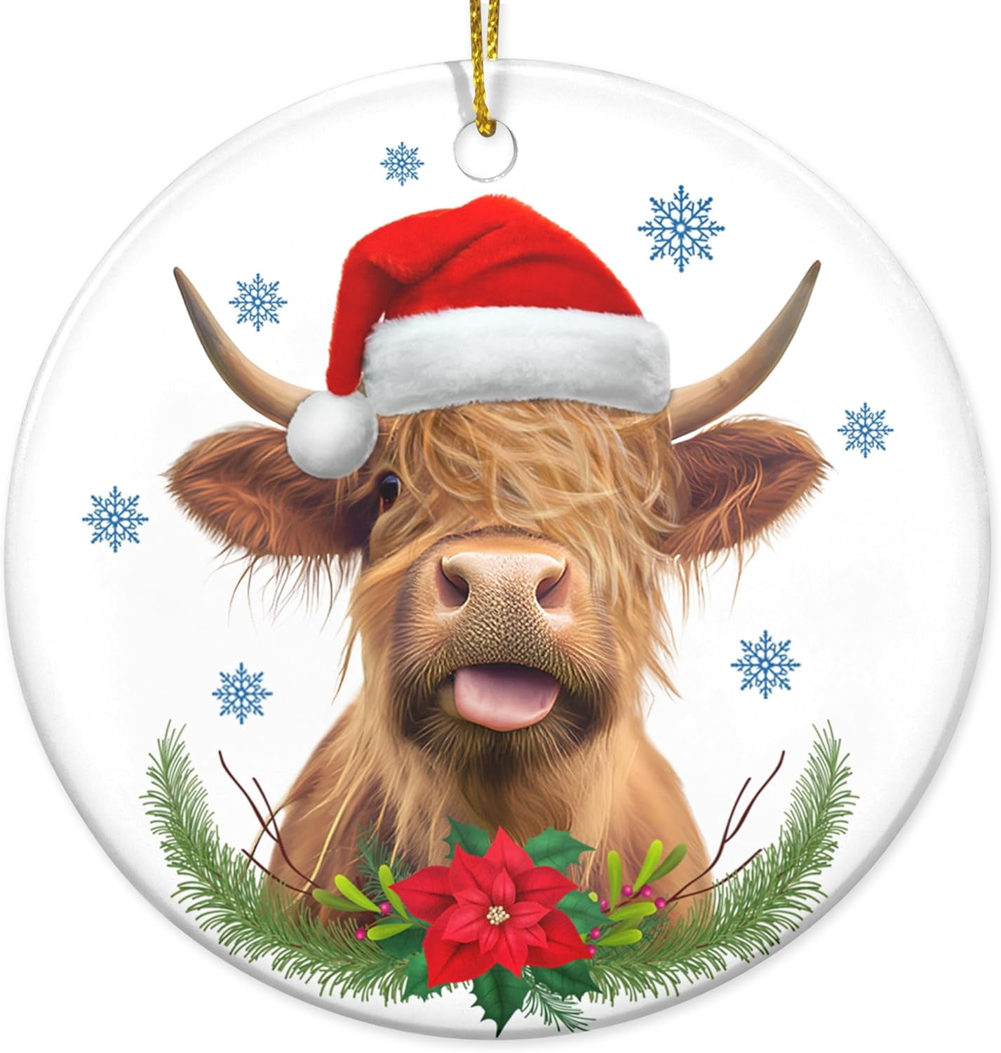 Highland Cow Gifts for Women Men - Ceramic Christmas Ornaments 2025 for ...