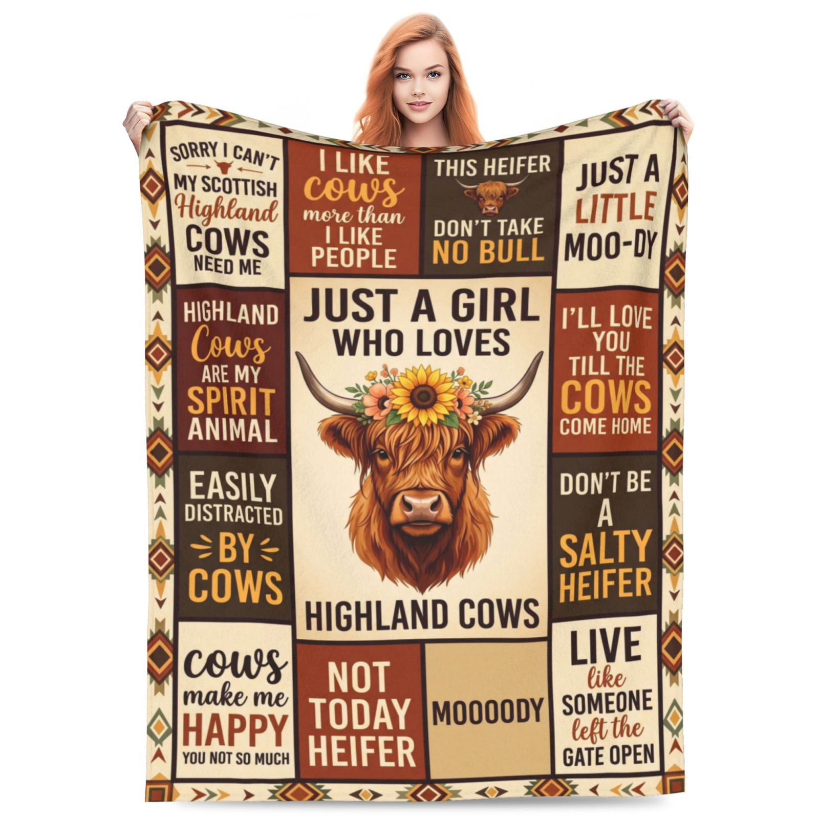 Highland Cow Gifts for Women, Highland Cow Blanket, Gift for Cow Lovers ...