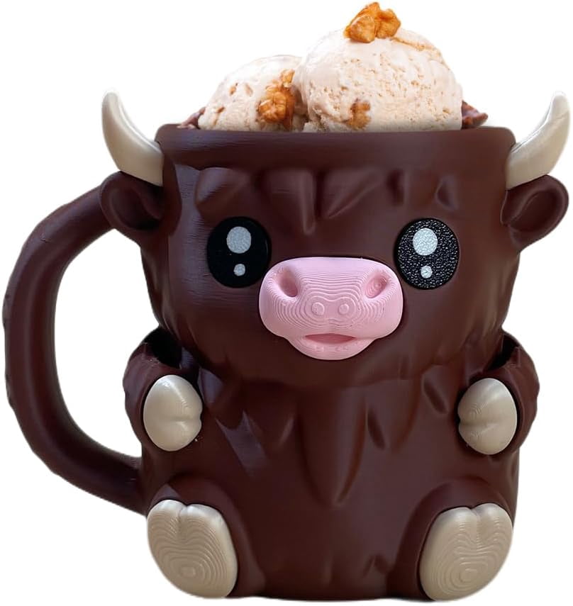 Highland Cow Ice Cream Pint Holder, Reusable Ice Cream Pint Sleeve with ...