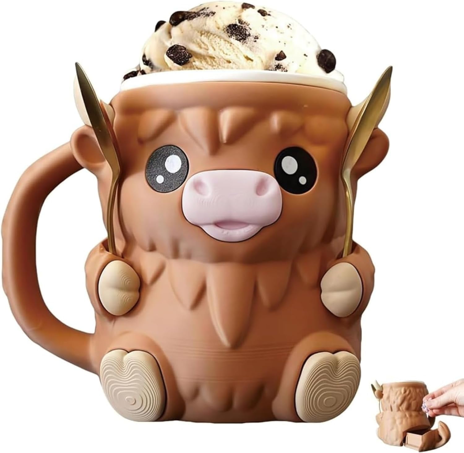 Highland Cow Ice Pint Holder Ice Cream Pint Holder 3D Printed Ice Cream ...