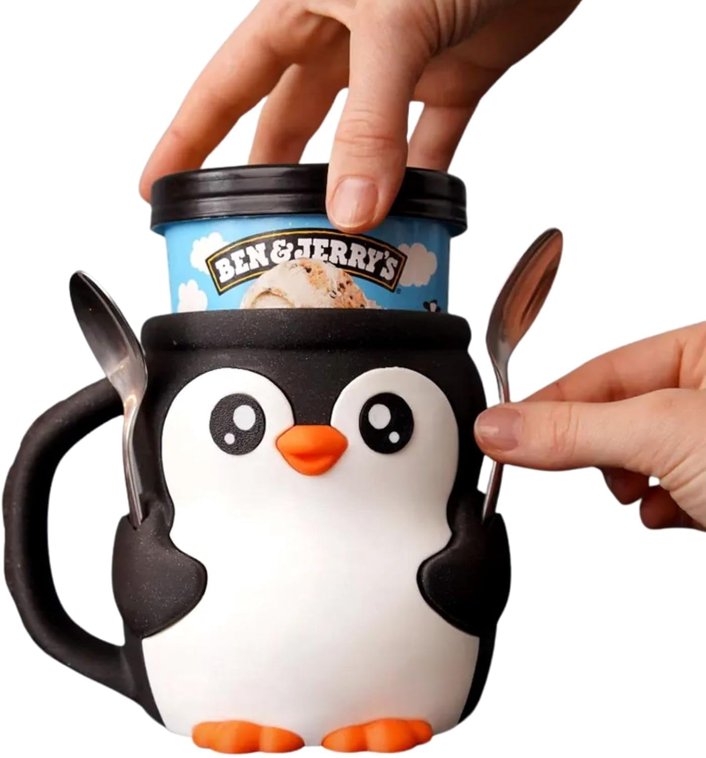 Highland Cow Ice Pint Holder,Ice Cream Pint Sleeves Cover with Spoon ...