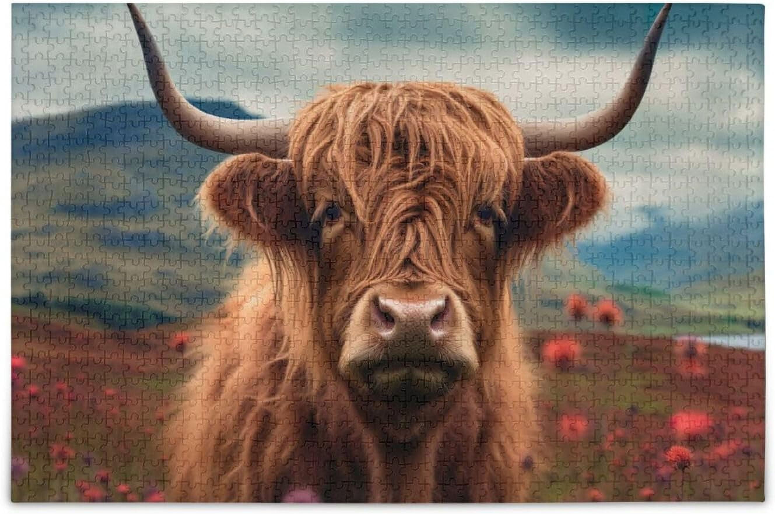 Highland Cow Jigsaw Puzzles for Adults 1000 Pieces, Puzzles for Adults ...