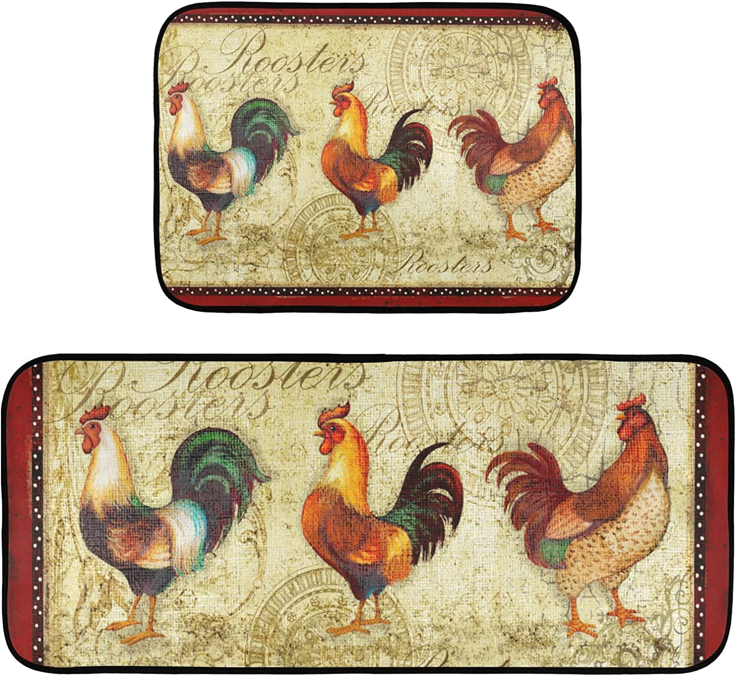 Highland Cow Kitchen Mat Set of 2 Anti-Fatigue Kitchen Rug Set Non Slip ...