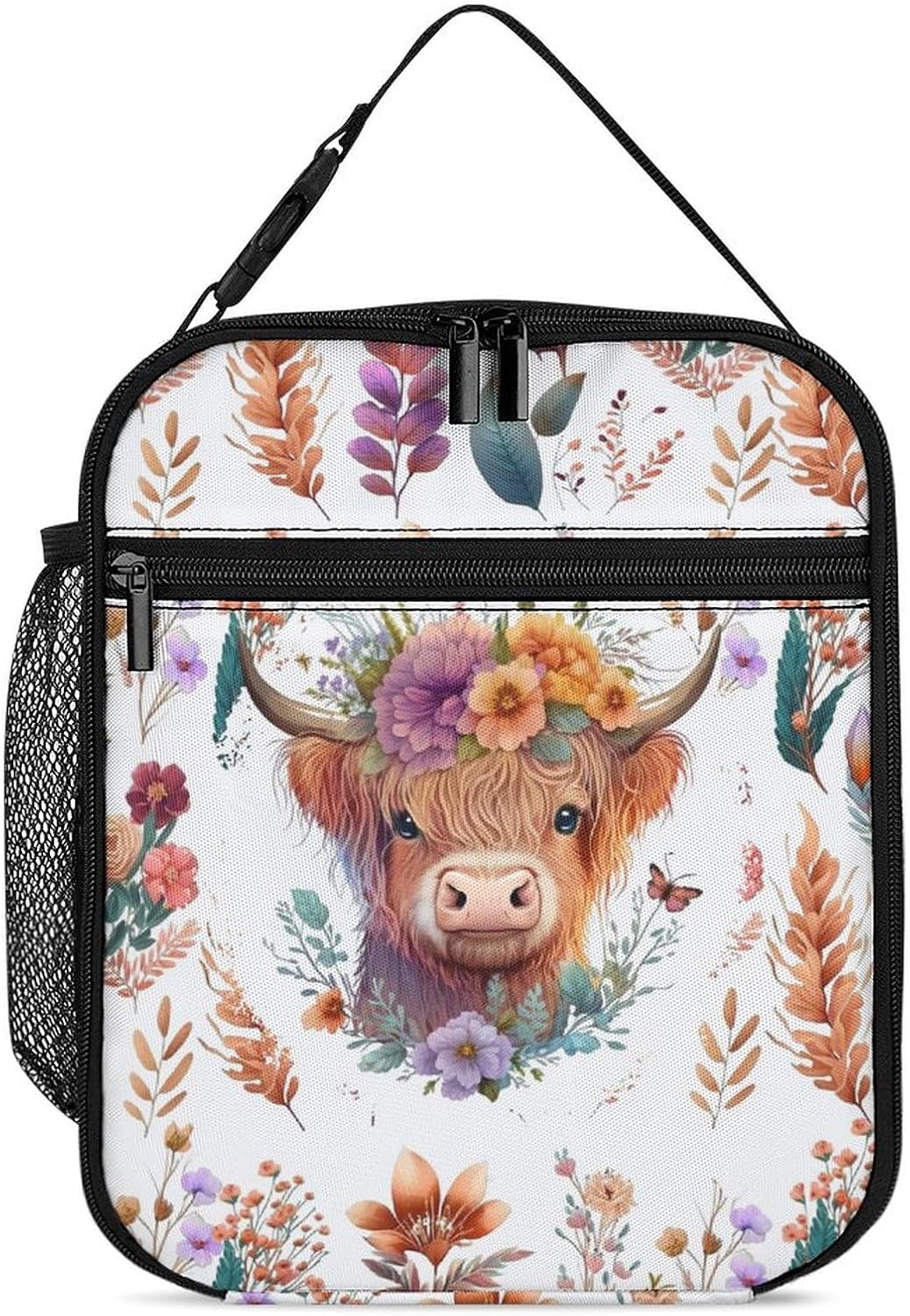 Highland Cow Lunch Box - Cool Reusable Highland Cow Lunch Bag for Women ...