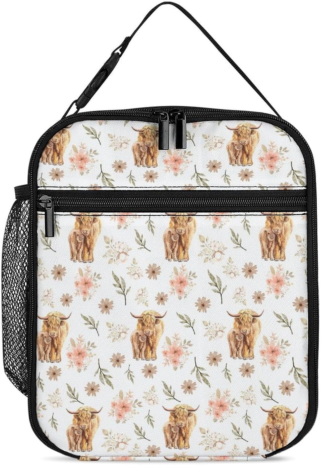 Highland Cow Lunch Box - Cool Reusable Highland Cow Lunch Bag for Women ...
