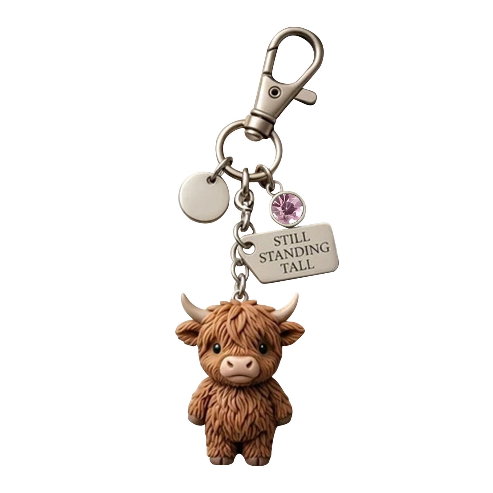 Highland Cow Month Keychain, Exquisite Animal Shaped Craft Design, Mini ...