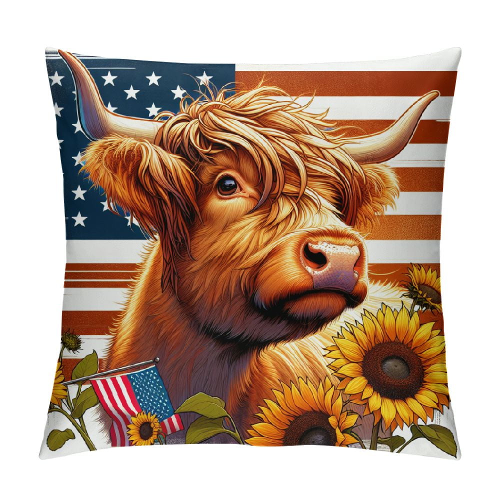 Highland Cow Pillow Covers Highland Cow Ts Highland Cow Decor