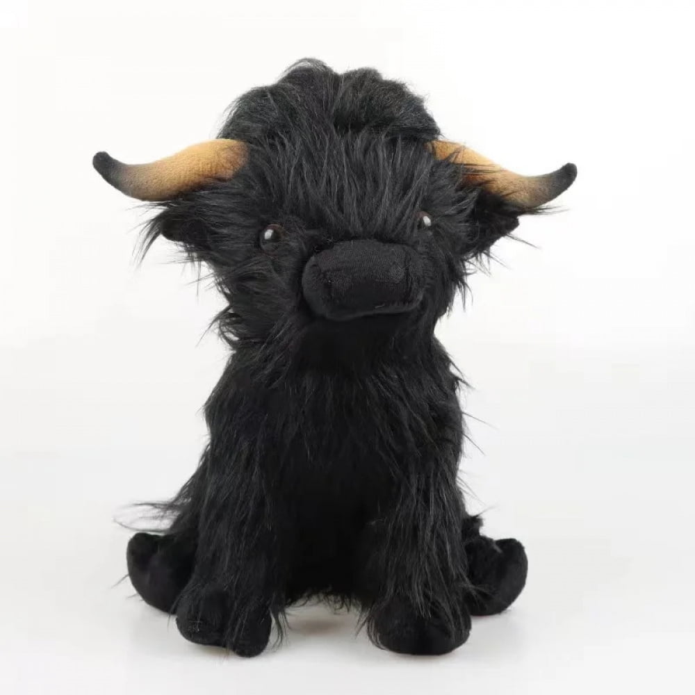 Highland Cow Plush Toy - Adorable Realistic Stuffed Animal with Long ...