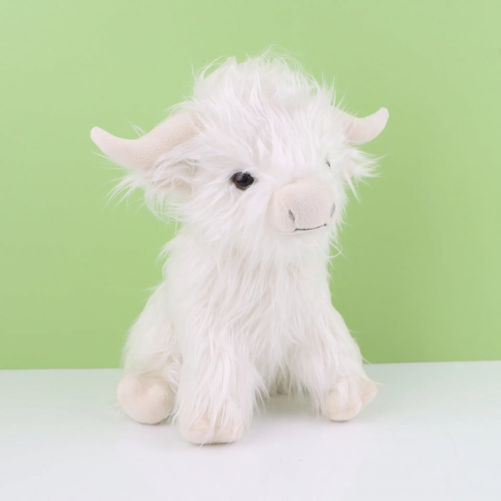 Highland Cow Plush Toy - Adorable Realistic Stuffed Animal with Long ...