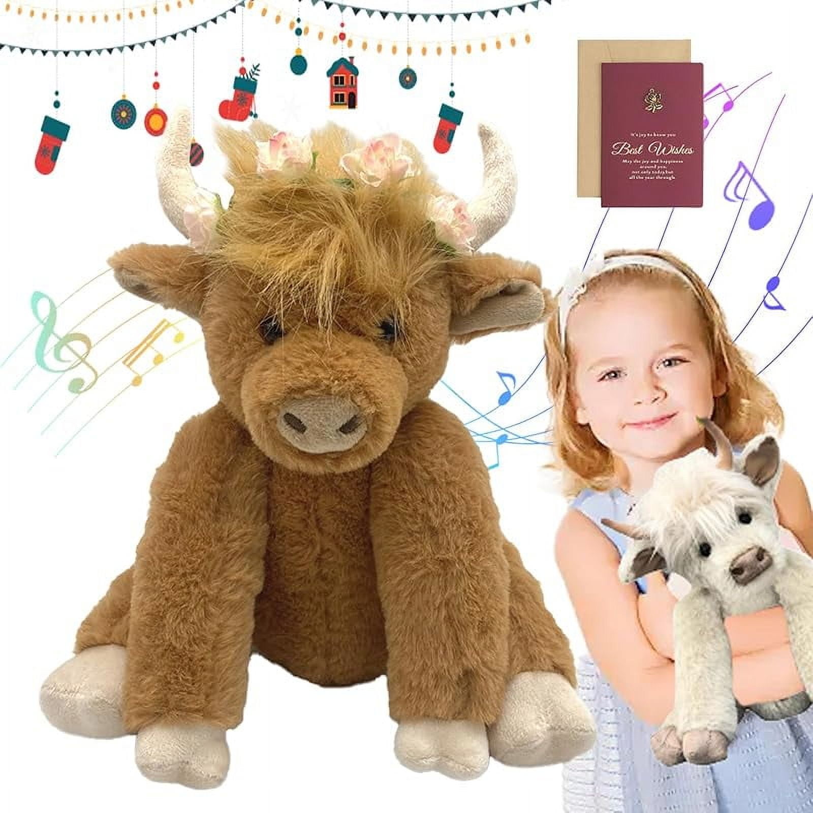 Highland Cow Plush Toy, Realistic Highland Cow Plush Toy, Scottish ...