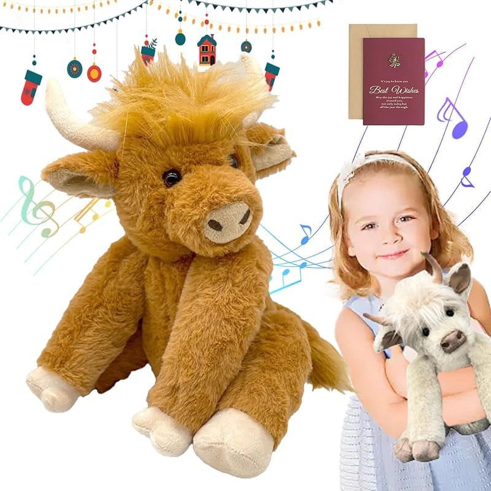 Highland Cow Plush Toy, Realistic Highland Cow Plush Toy, Scottish ...