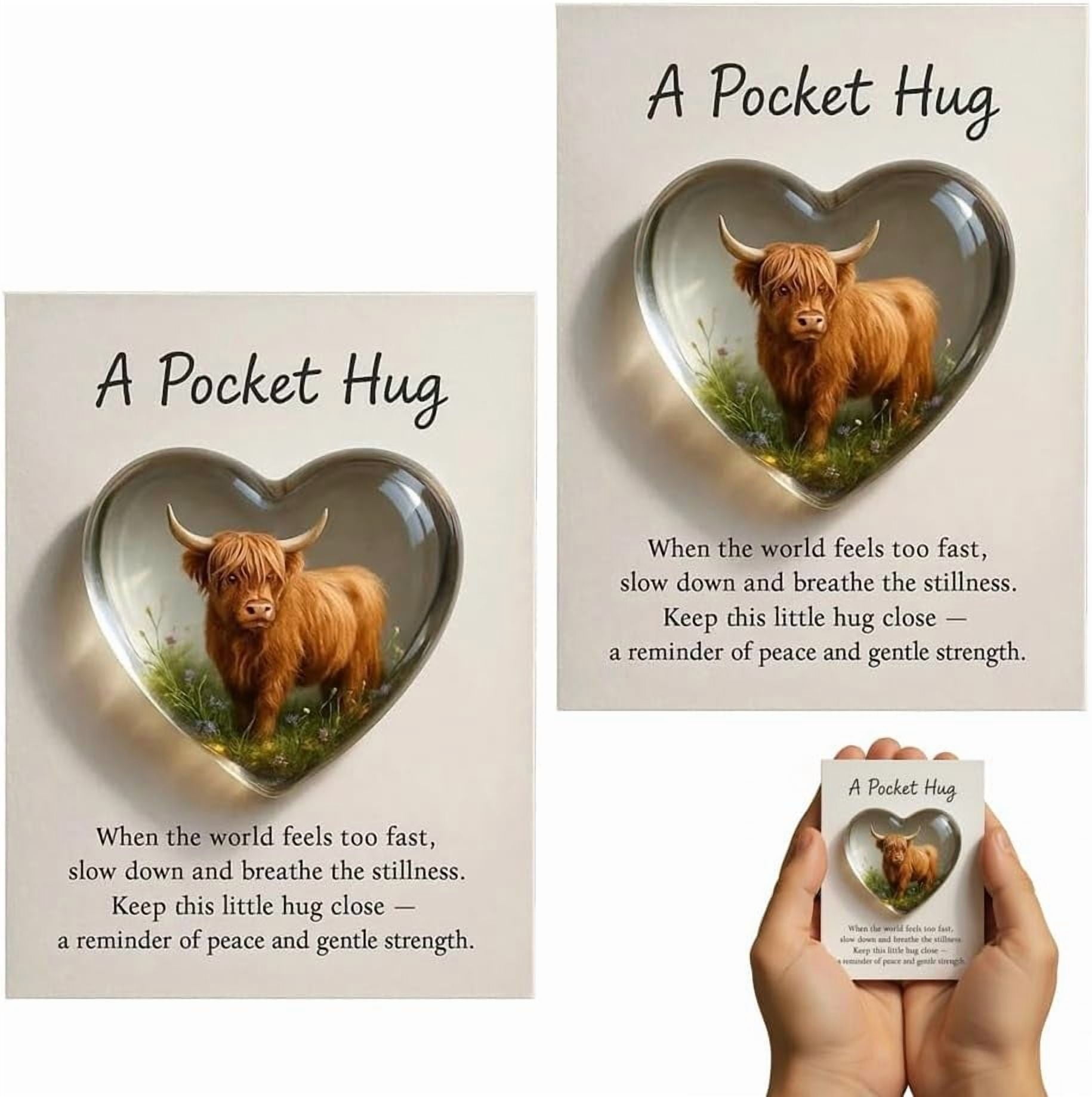 Highland Cow Pocket Hug, A Pocket Hug – Highland Cow Edition, Resin ...