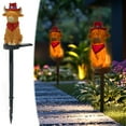 Winter Poetry Upgrade Highland Cow Solar Garden Light, Waterproof ...