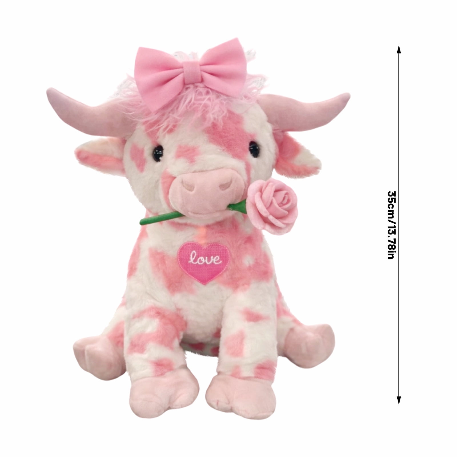 Highland Cow Stuffed Animal, Cute Plushies Fluffy Cow Gifts, Realistic ...