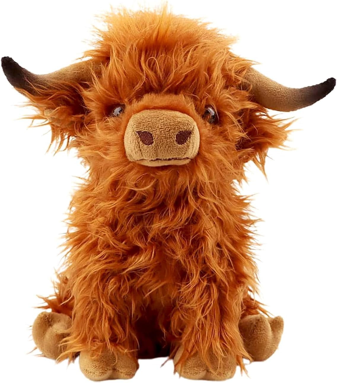 Highland Cow Stuffed Animal Toy, Cute Highland Cow Plush Toy Fluffy ...