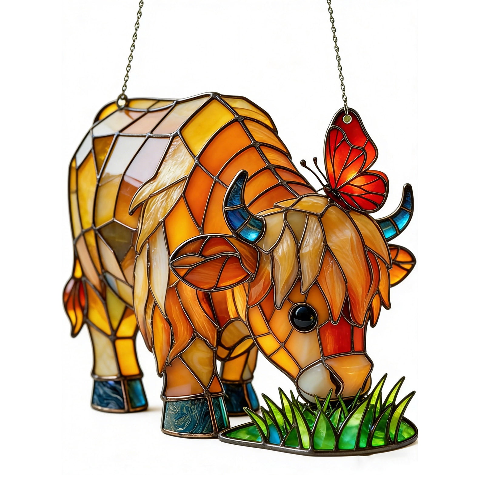 Highland Cow Suncatcher,Butterfly Suncatcher,Highland Cow Butterfly ...