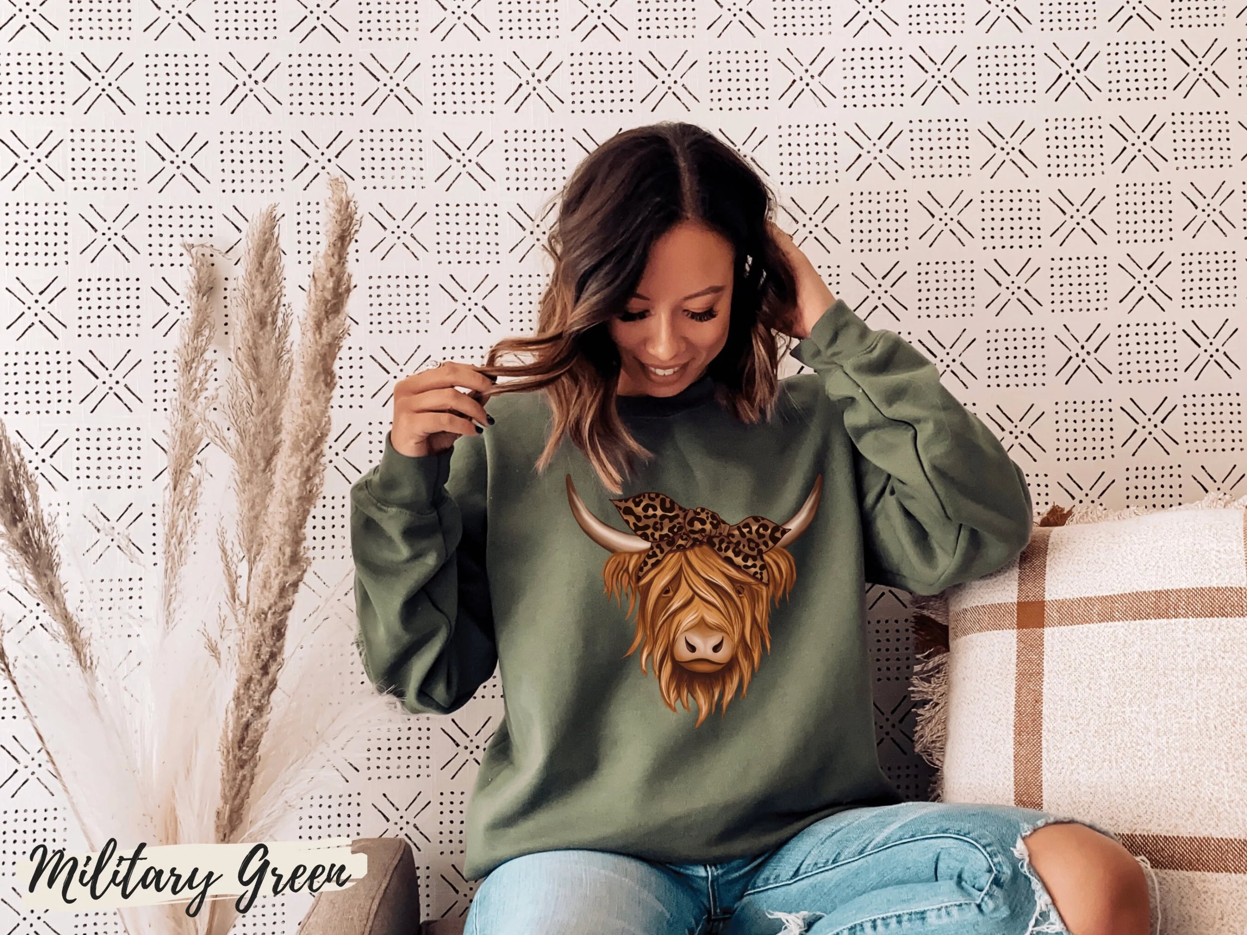 Highland Cow Sweatshirt,Highland Cow Gifts for Her, Highland Cow Shirt ...