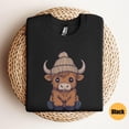 Highland Cow Sweatshirt Western Farm Animal Crewneck Design Rustic ...