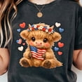Highland Cow USA 250th Anniversary Shirt, Patriotic 4th of July Party T ...