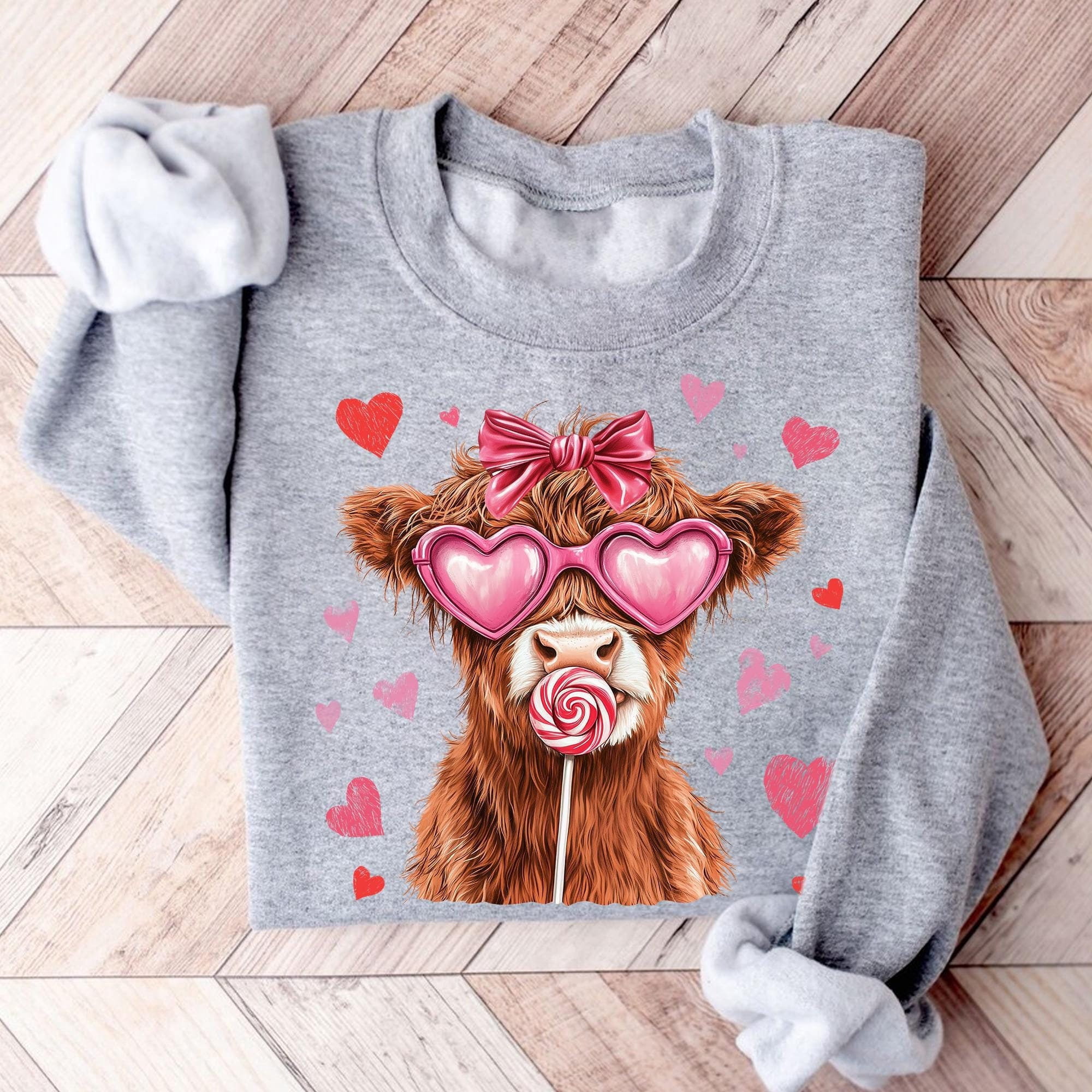 Highland Cow Valentines Shirt, Cow Lover Shirt, Animals Valentine Shirt ...