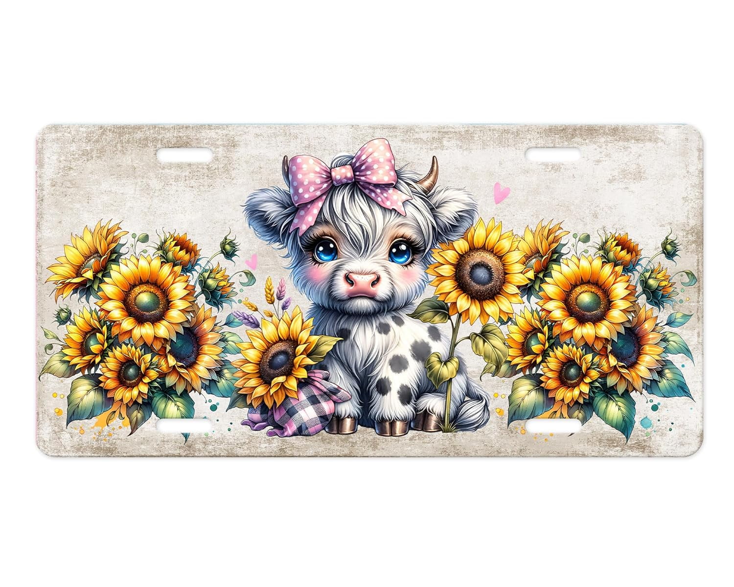 Highland Cow Vanity Decorative Aluminum Front License Plate, Car ...