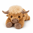 Highland Cow Stuffed Animal Plush, Soft Cow Plush Toy Gift for Kids and ...