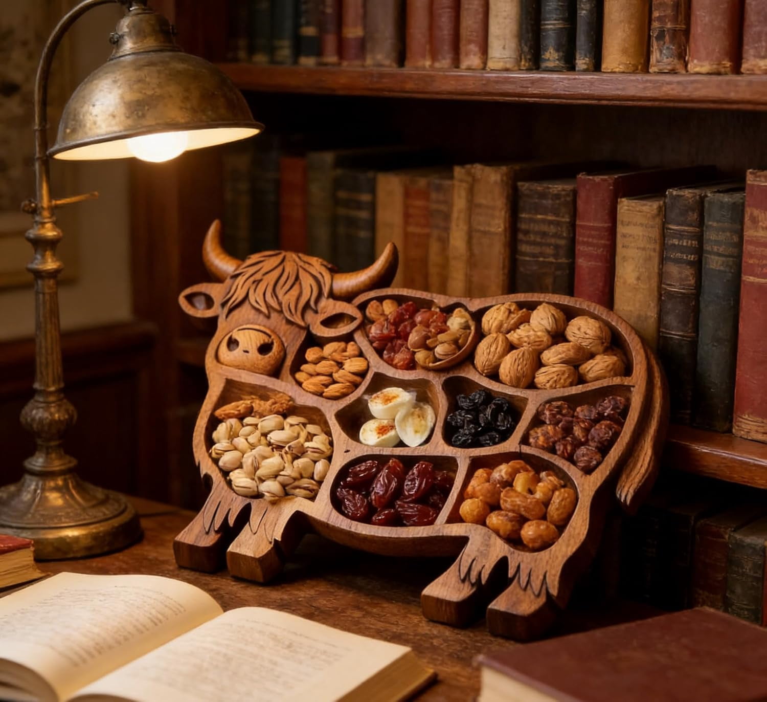 Highland Cow Wooden Charcuterie Board, Wooden Cow Food Platter – Cow ...