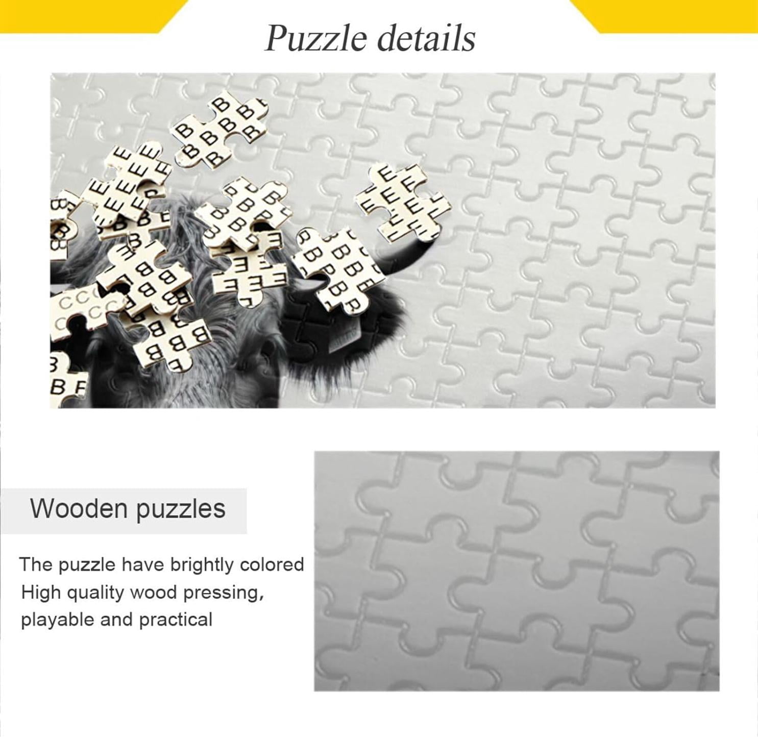 Highland Cow Wooden Jigsaw Puzzles, Intellectual Entertainment ...