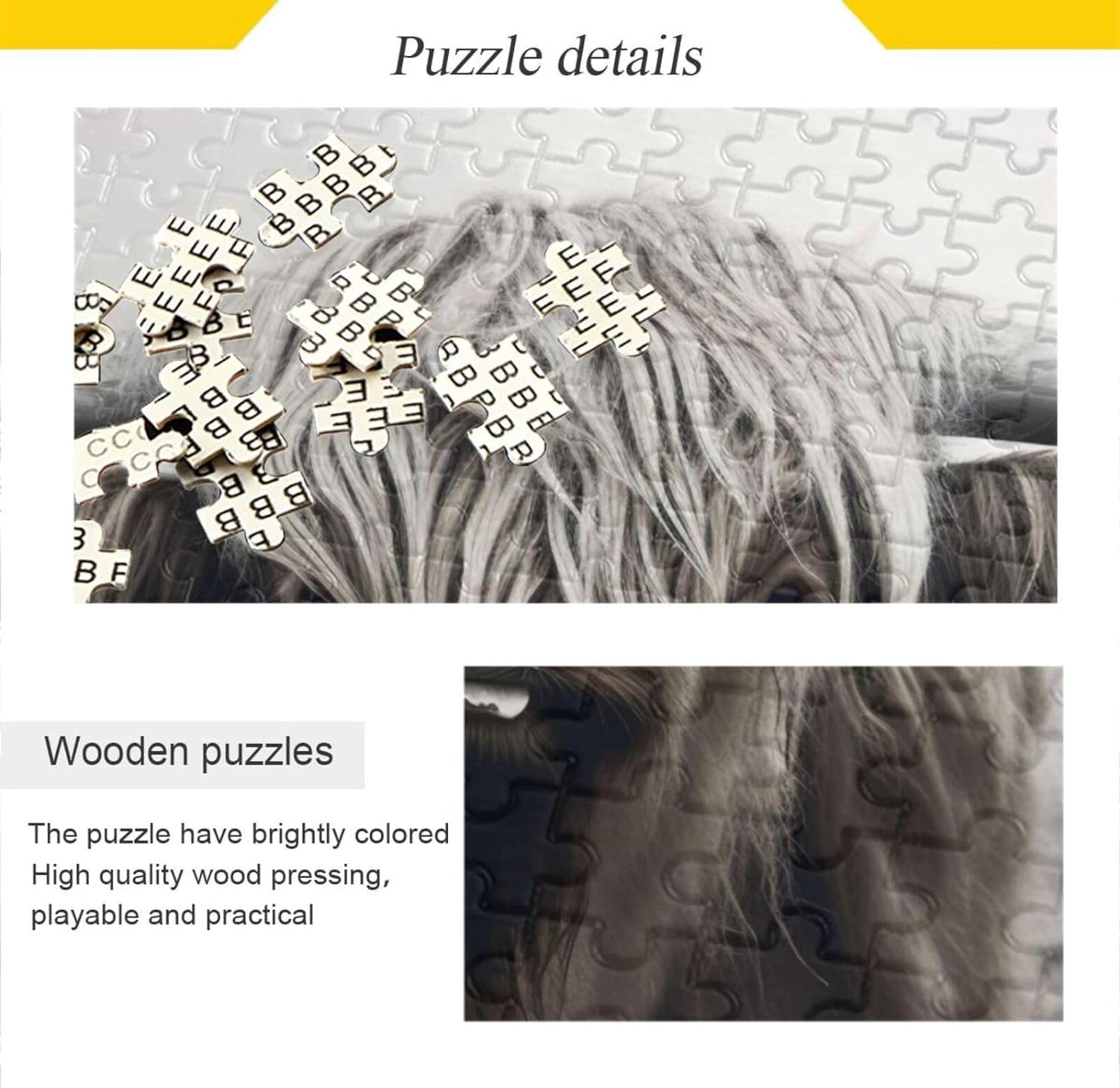 Highland Cow Wooden Jigsaw Puzzles, Intellectual Entertainment ...