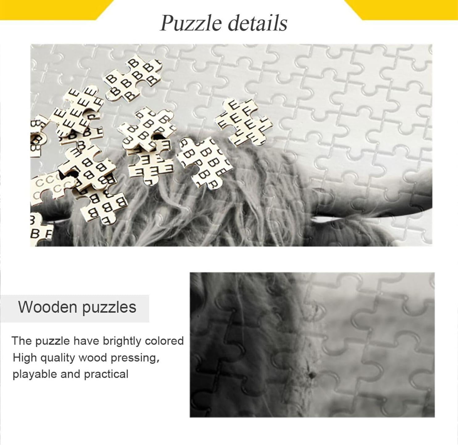 Highland Cow Wooden Jigsaw Puzzles, Intellectual Entertainment ...
