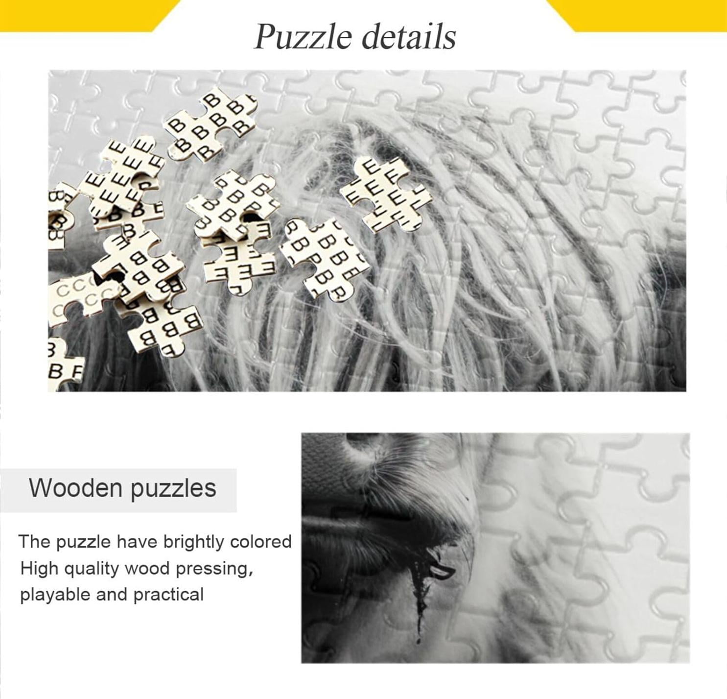 Highland Cow Wooden Jigsaw Puzzles, Intellectual Entertainment ...
