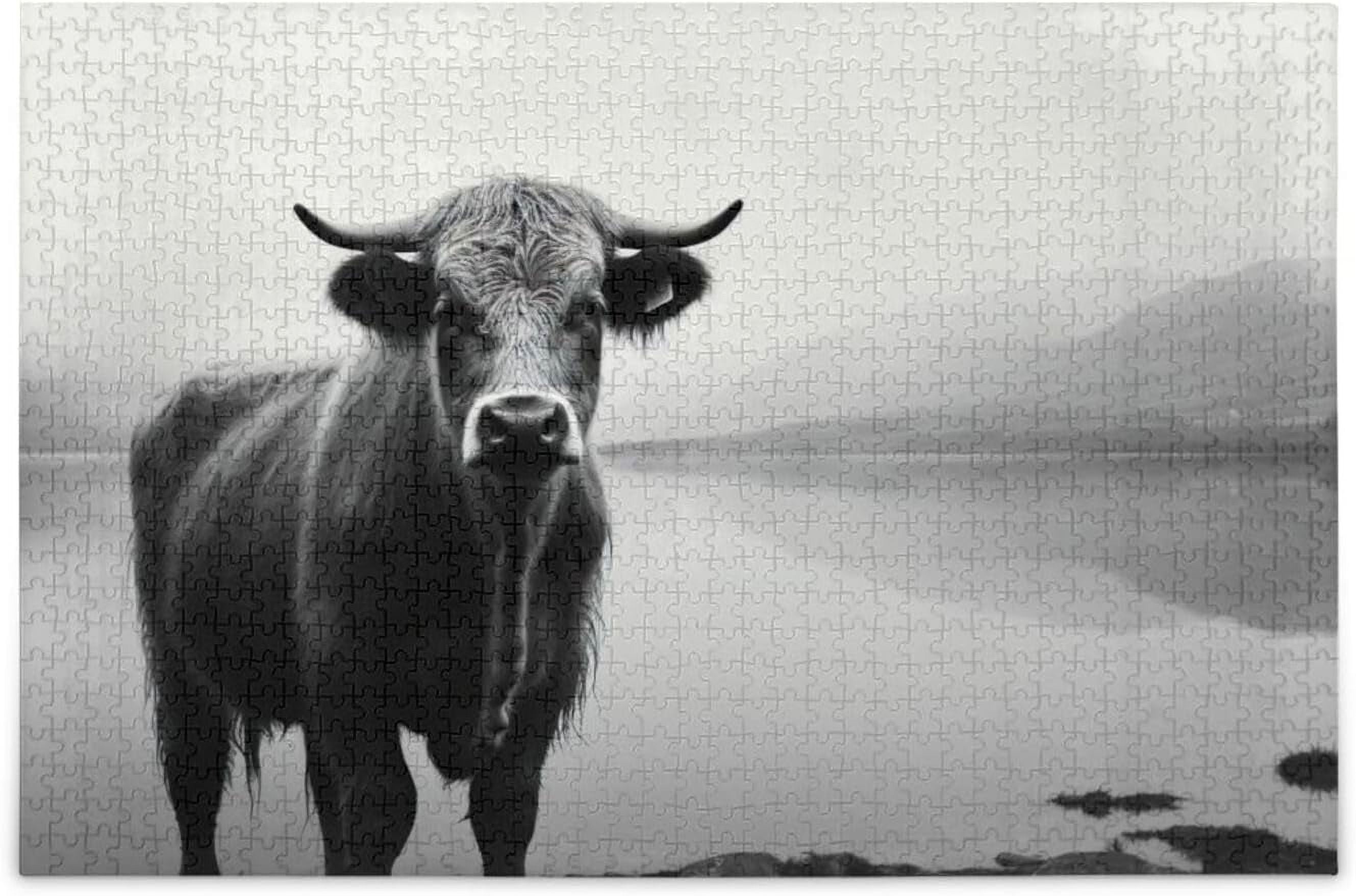 Highland Cow Wooden Jigsaw Puzzles, Intellectual Entertainment ...