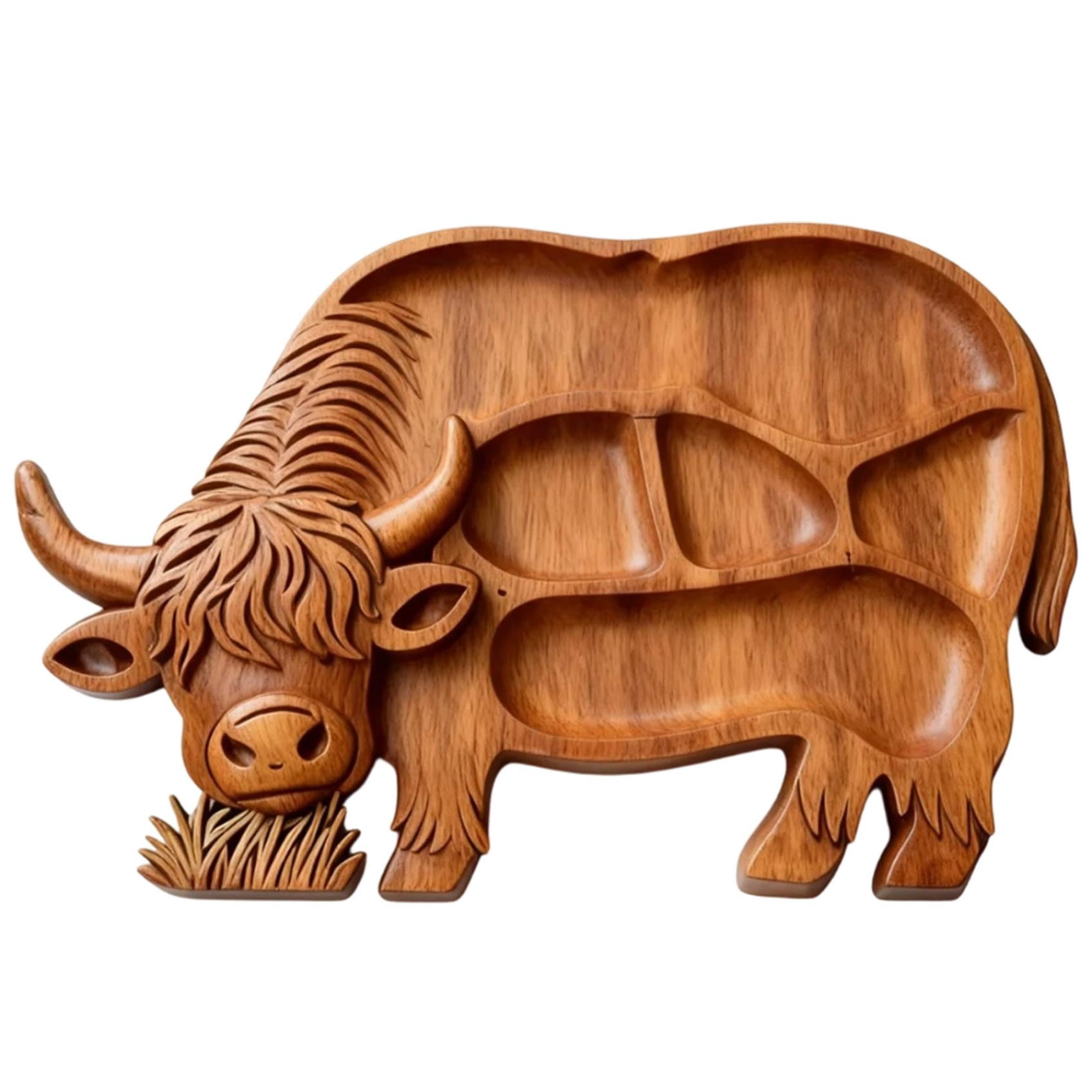 Highland Cow Wooden Serving Board – Rustic Farmhouse Charcuterie ...
