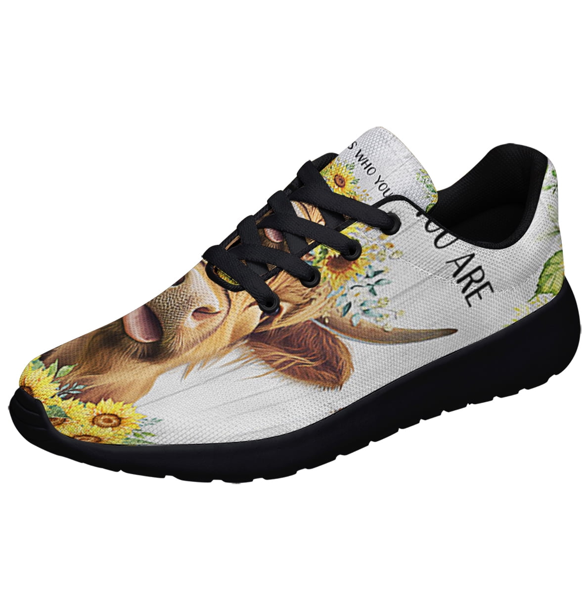 Highland Cow ish Depends Who You Are Sunflower Highland Cow Shoes ...
