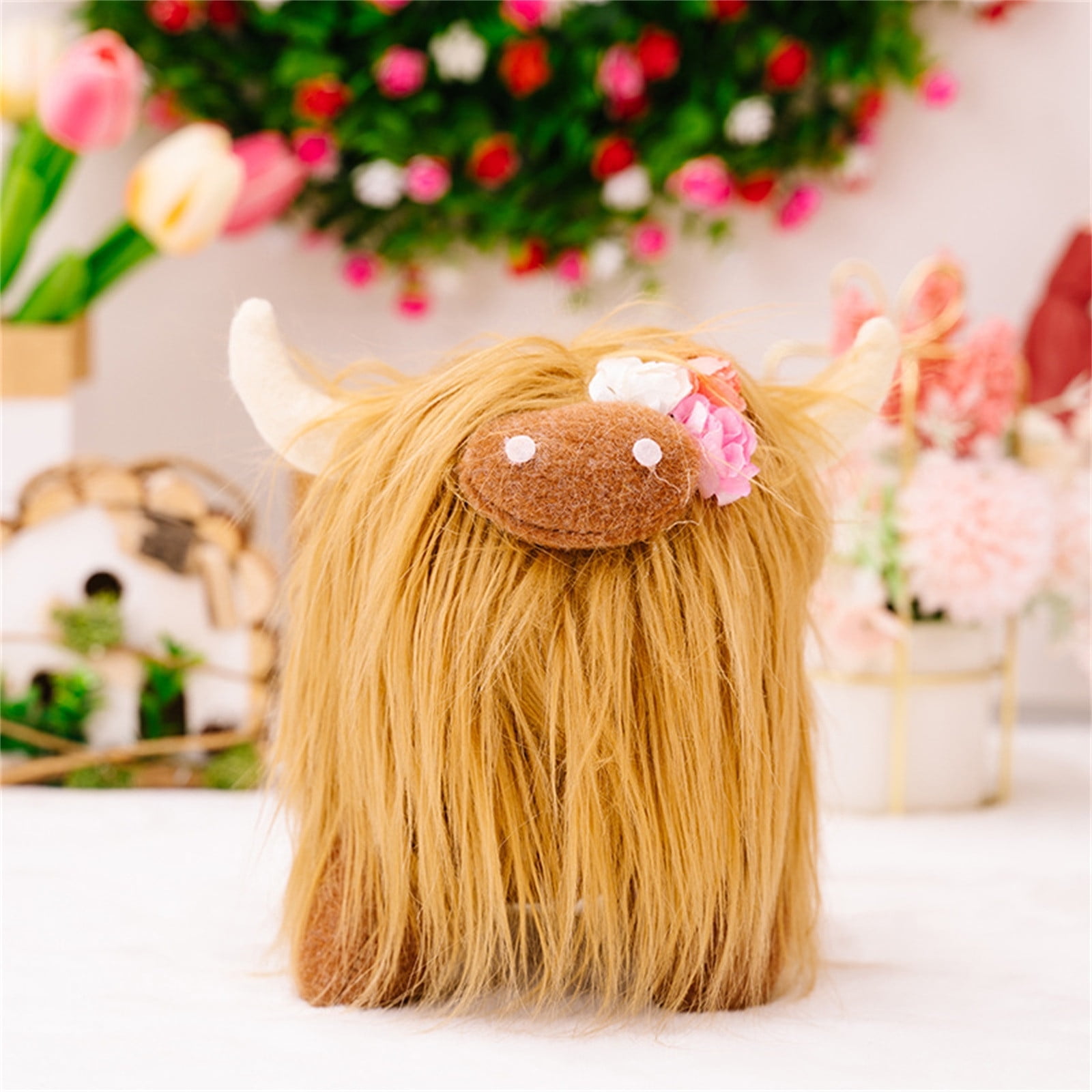 Highland Cows Stuffed Animal Realistic Scottish Cow Plush Toy Soft Farm ...