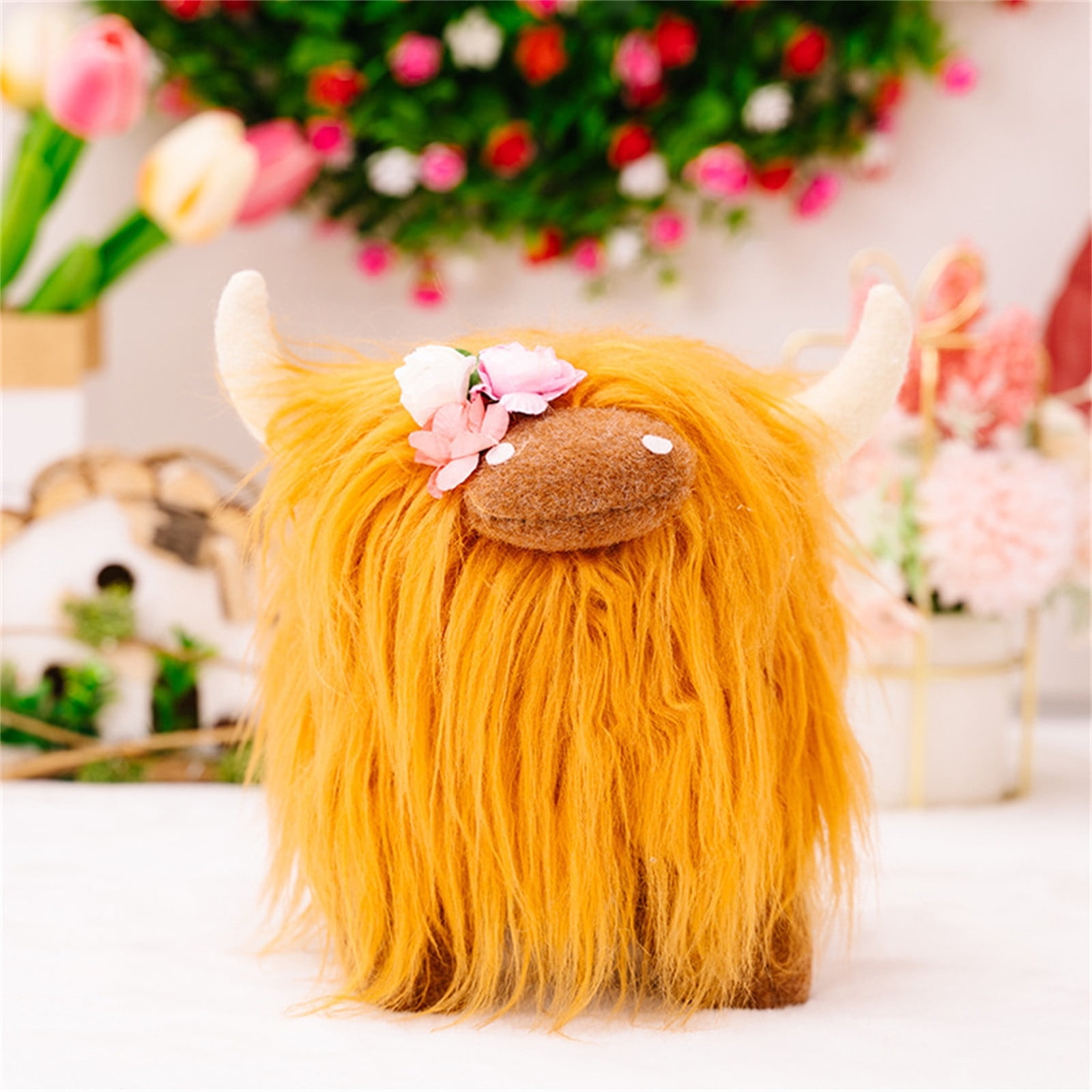 Highland Cows Stuffed Animal Realistic Scottish Cow Plush Toy Soft Farm ...