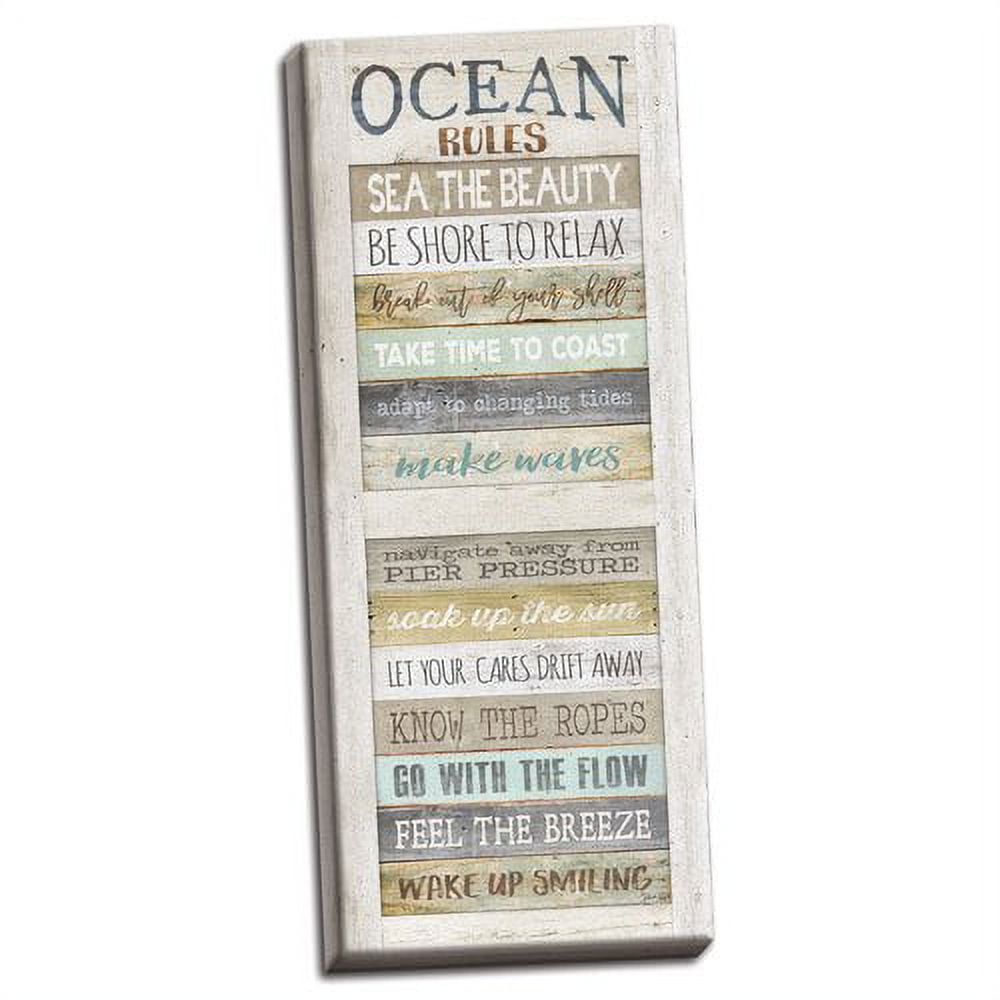 Highland Dunes 'Ocean Rules' Textual Art - Walmart.com