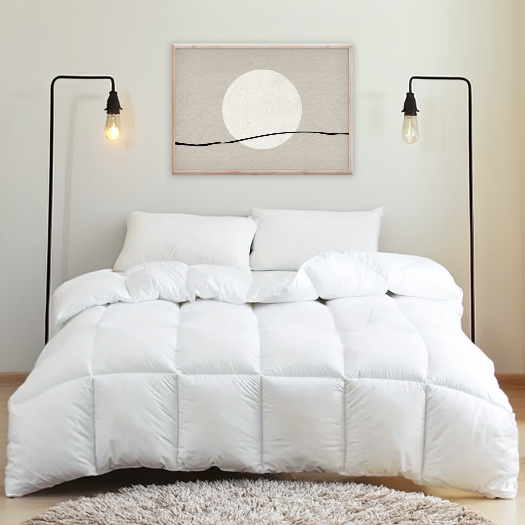 Highland Feather 600 Loft White Goose Down Duvet 233TC Pure Cotton ...