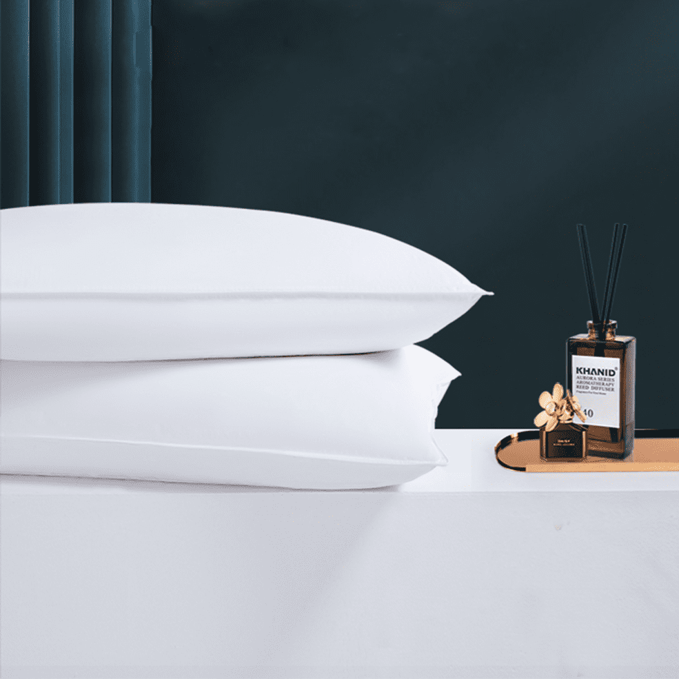 Highland Feather 600 Loft White Goose Down Pillow 233TC Pure Cotton ...