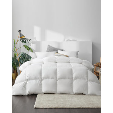 Highland Feather 600 Loft European White Down Duvet 500TC Pure Cotton ...
