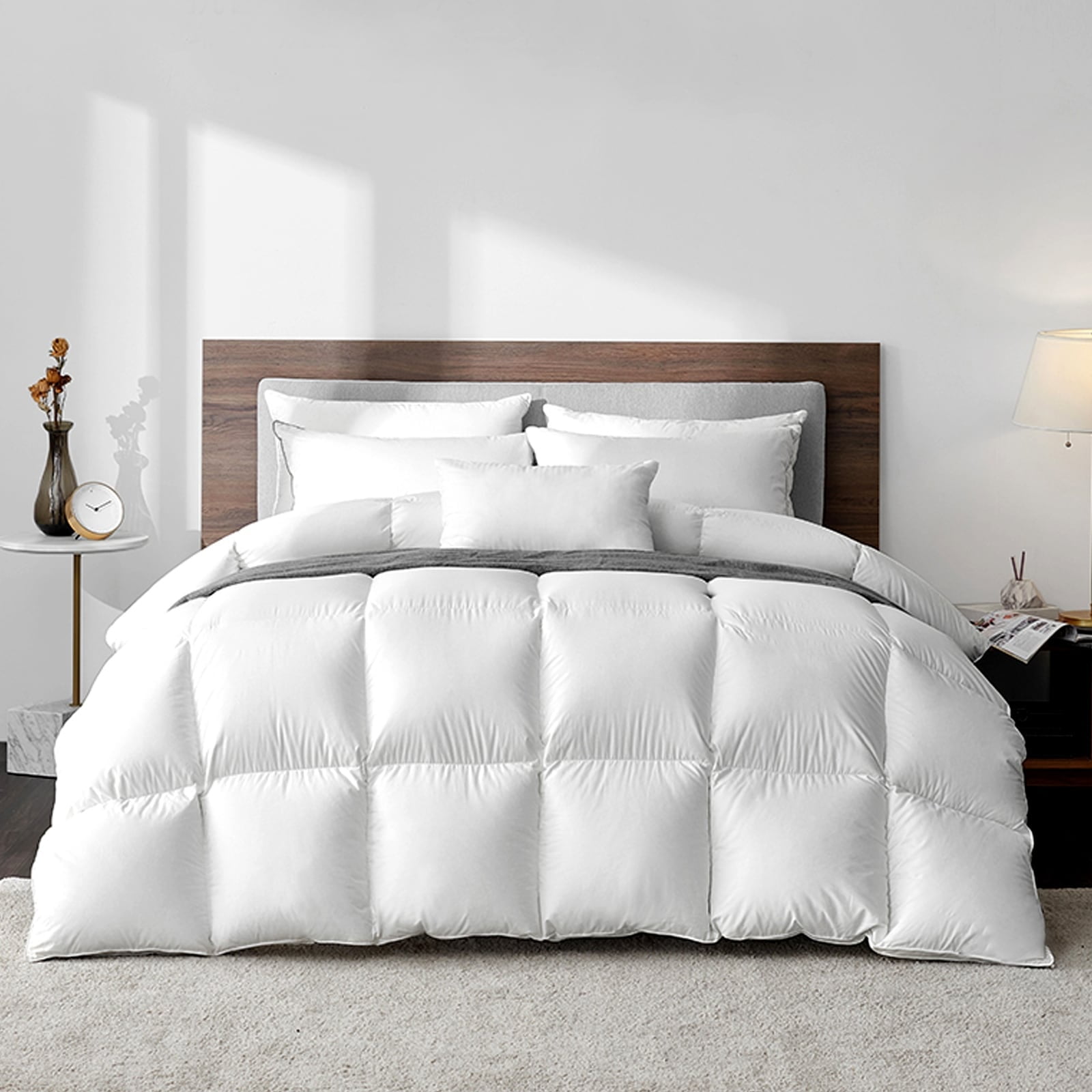 Highland Feather King 850 Loft Hungarian Goose Down Duvet, 500TC Casing ...