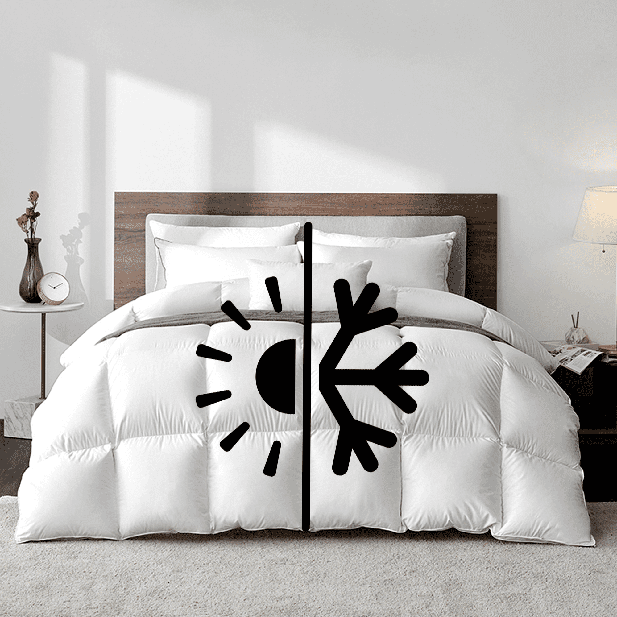 Highland Feather Dual Warmth 700 Loft White Down Duvet 700TC Pure ...
