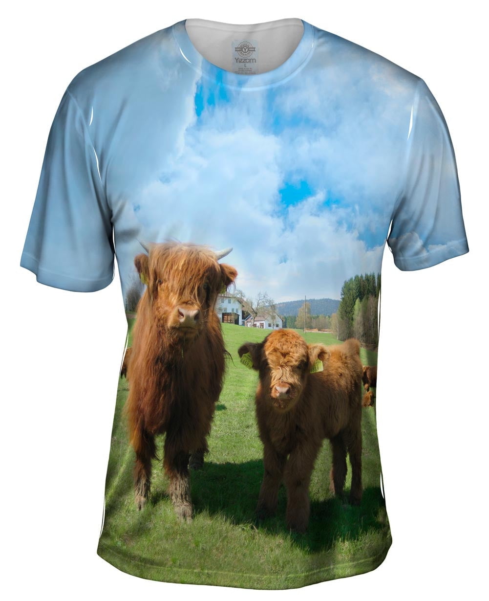 Highland Furry Cattle Mens T-Shirt All Over Print - Walmart.com