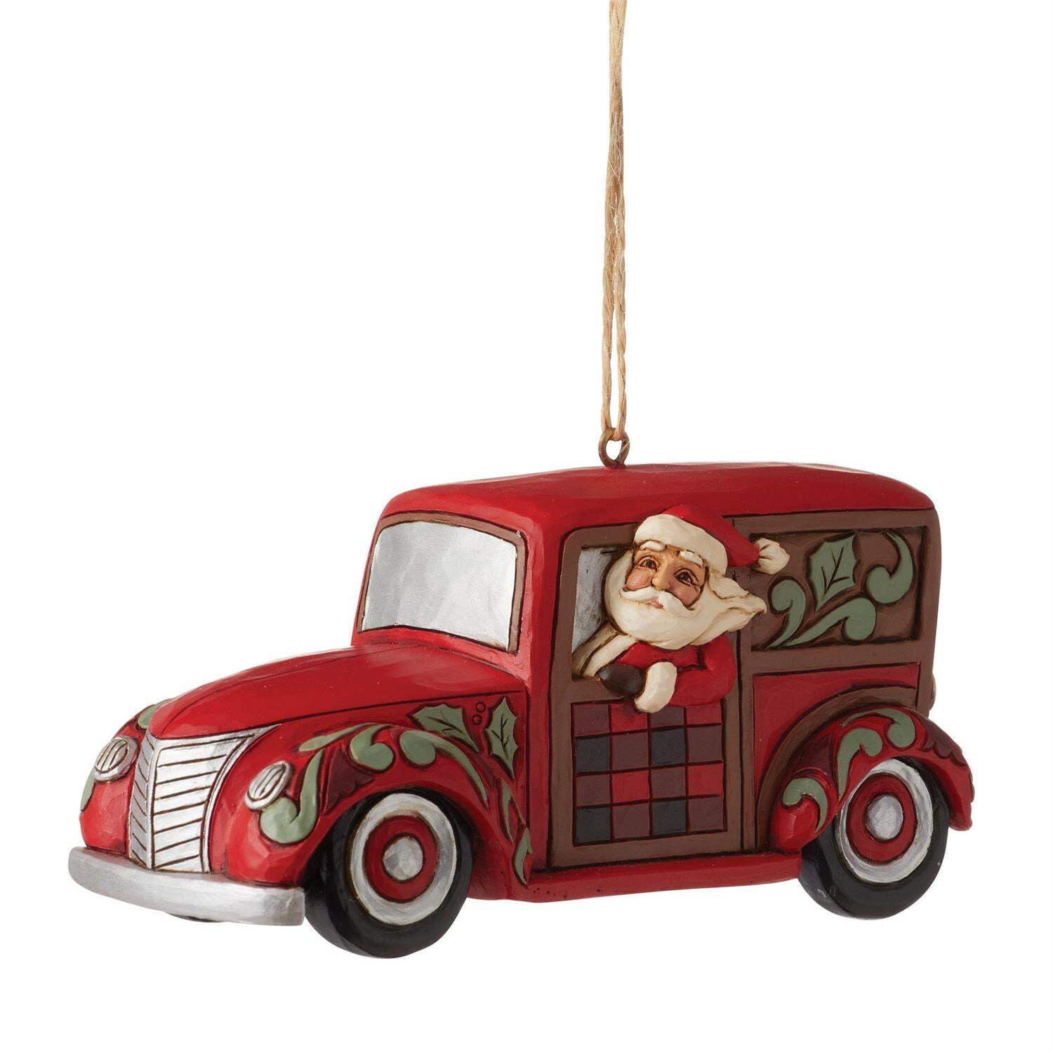 Highland Glen - Santa Woody Wagon Ornament - Walmart.com