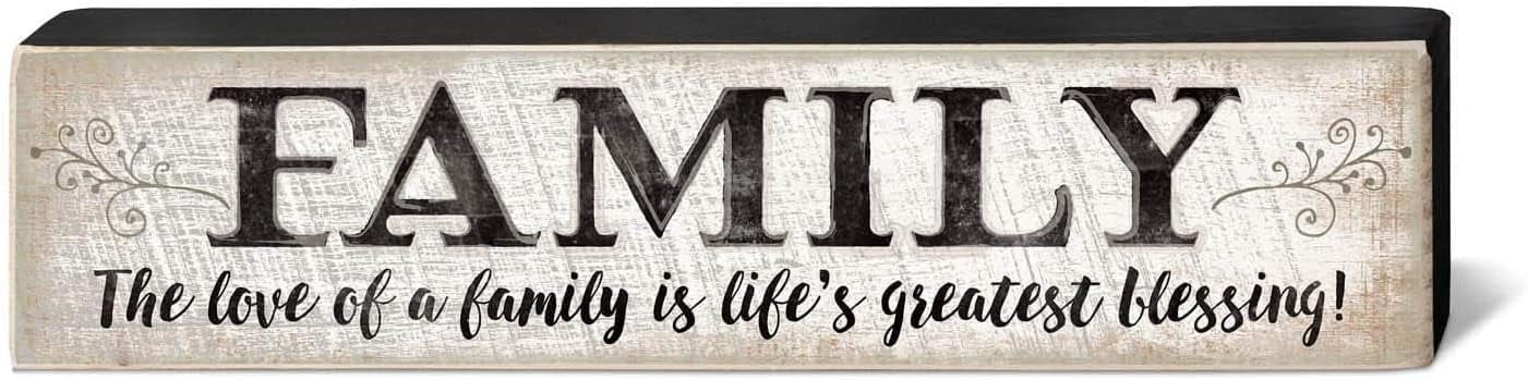 Highland Graphics Rustic Wisdom Block 12" w x 2.5" The Love of a Family ...