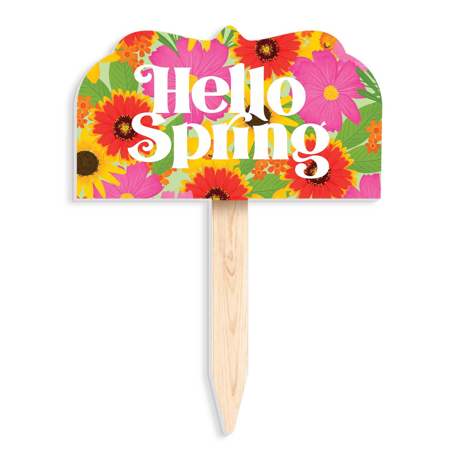 Highland Home "Hello Spring" Decorative Shaped Garden Stake - Walmart.com