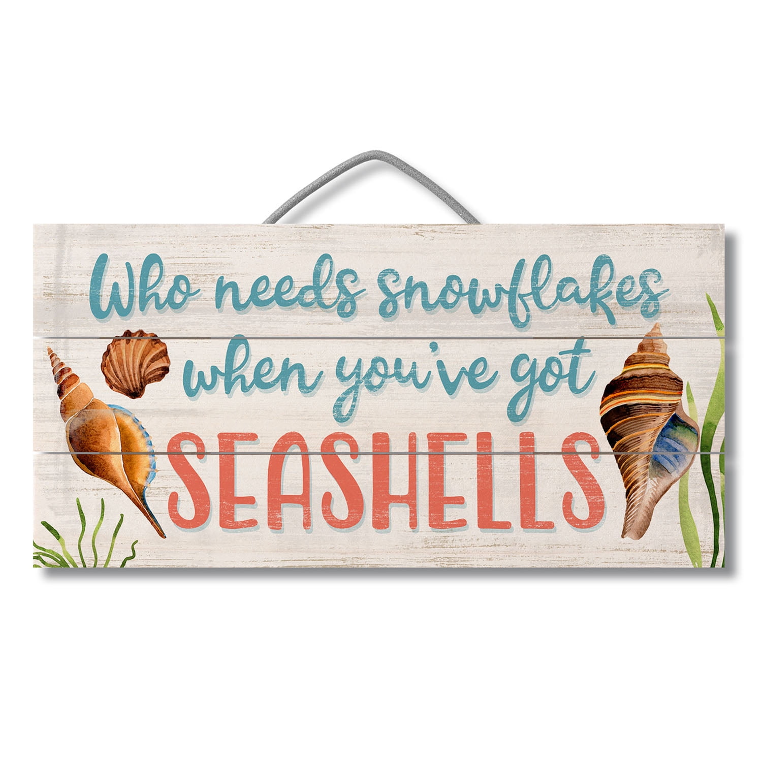 Highland Home® Slatted Pallet Wood Sign, 12" x 6", You'Ve Got Seashells ...