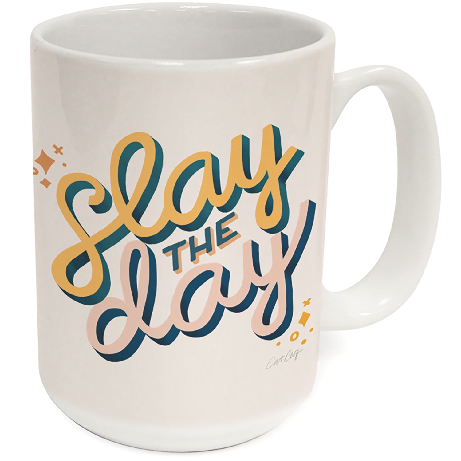 Highland Home "Slay The Day" 15 oz. Decorative Ceramic Mug - Walmart.com