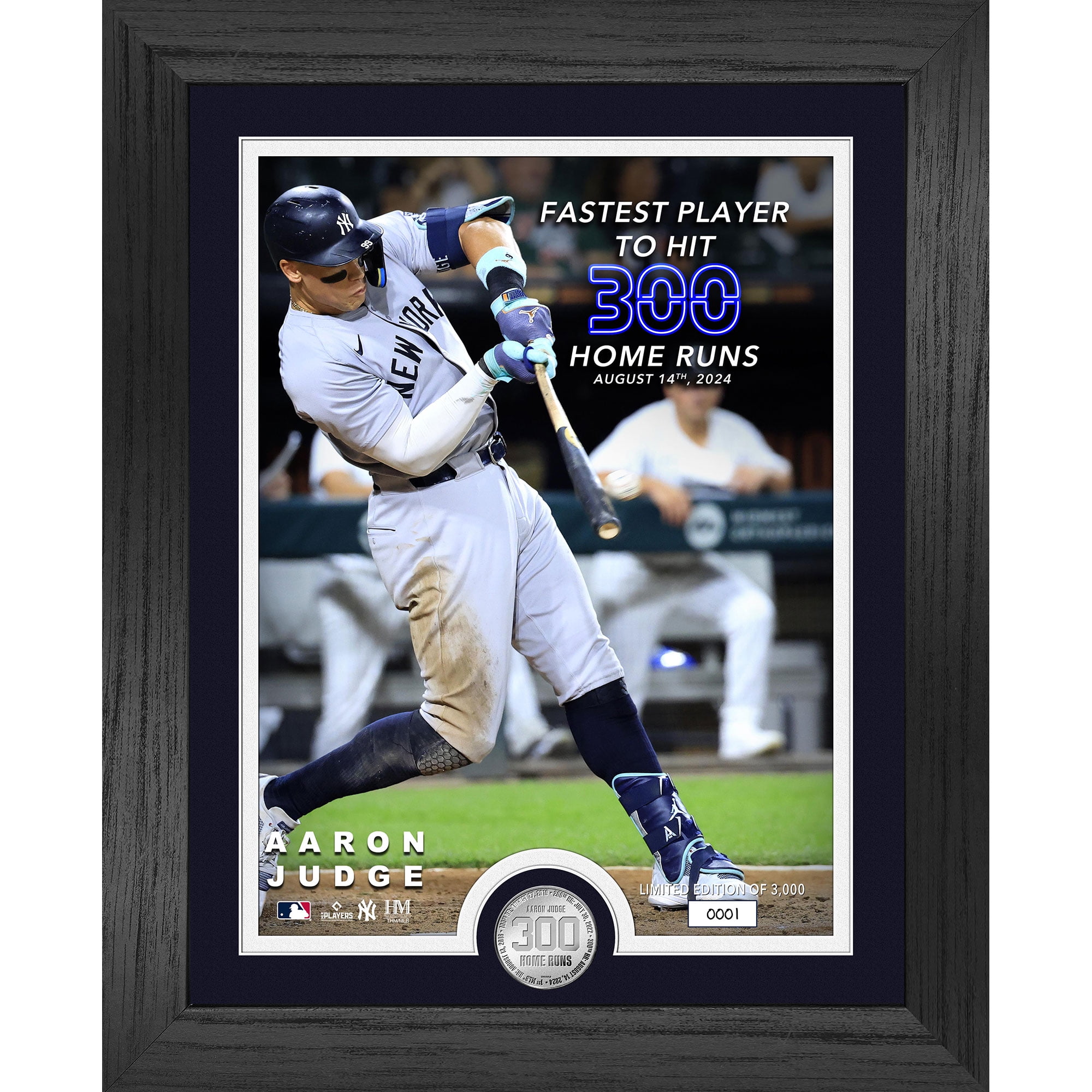 Highland Mint Aaron Judge New York Yankees 13" x 16" 300th Career Home ...