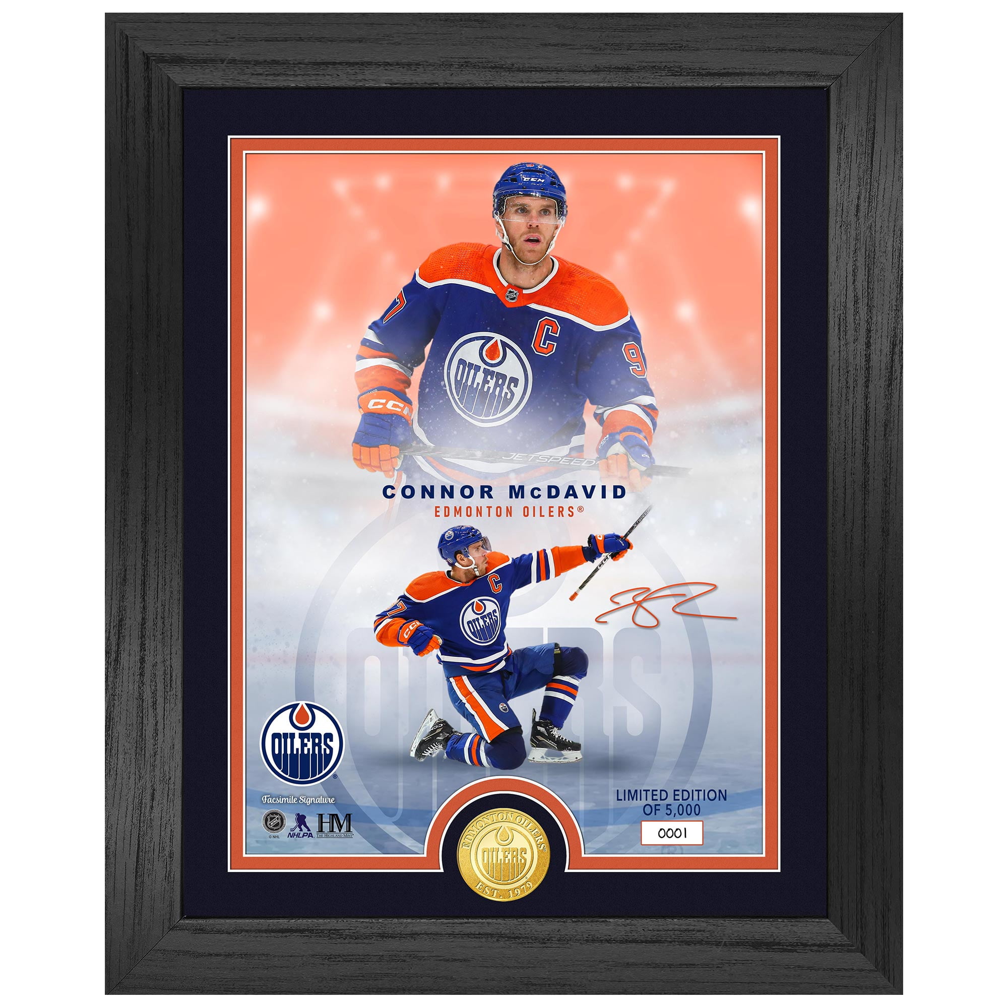 Highland Mint Connor McDavid Edmonton Oilers 13'' x 16'' Framed Photo ...